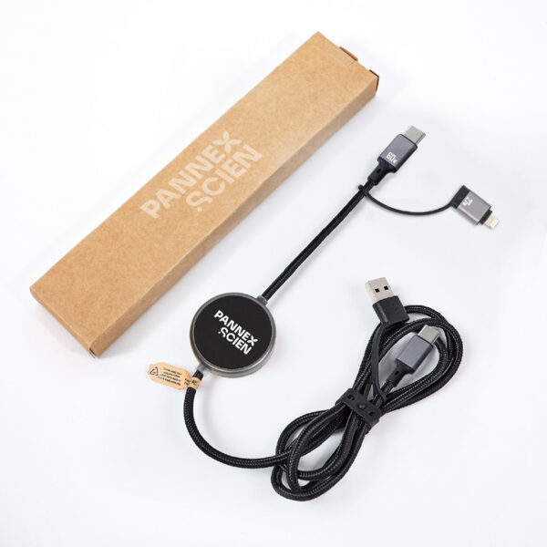 4-in-1 Eco Charging Cable with Light-Up Logo | 120cm | 89.5% ...