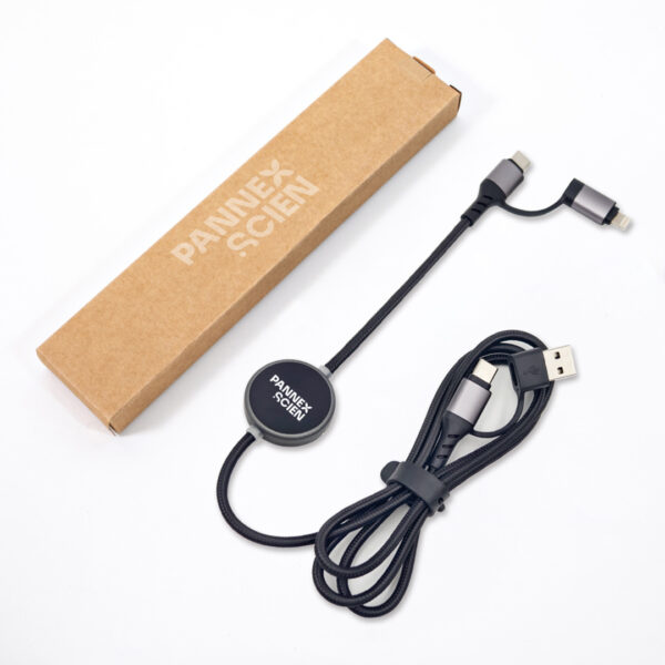 4-in-1 Eco Charging Cable with Light-Up Logo | 120cm | 91.21% ...